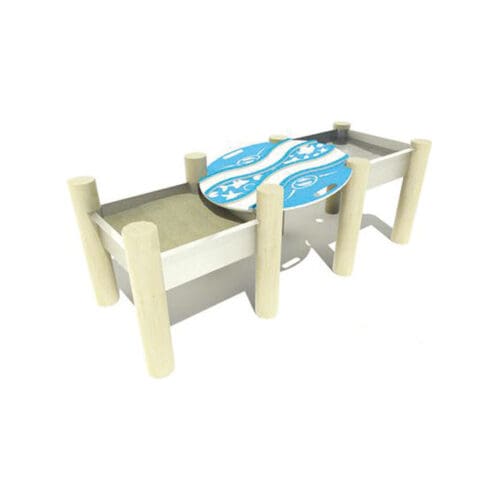 Sand and Water Tray - Standard Two troughs with support legs and water ...